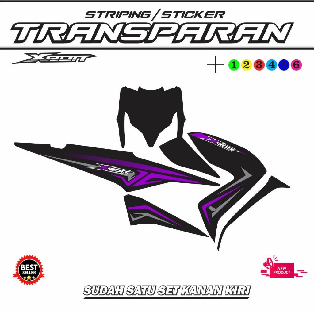 Jual BAHAN TRANSFARAN UV Sticker XEON GT TRANSPARAN Striping Simple ...