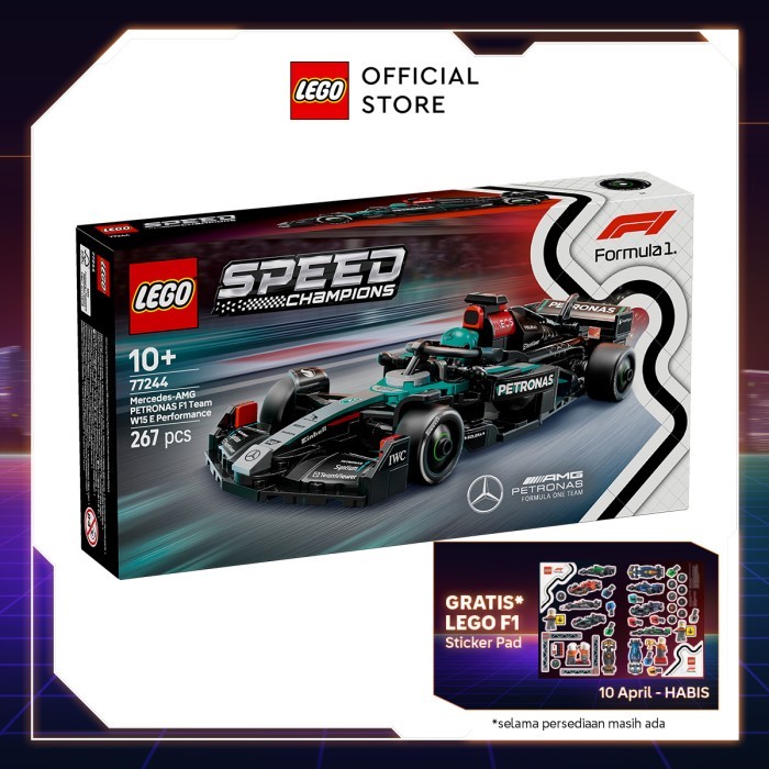 Jual LEGO Speed Champions 77244 Mercedes-AMG F1 W15 Race Car (267 Pieces) Mainan Susun (10 ...