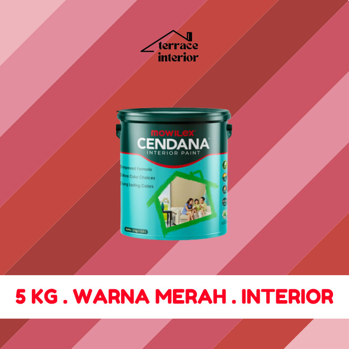 Jual Cat Tembok Mowilex Cendana Interior Warna Merah 5 kg | Shopee ...