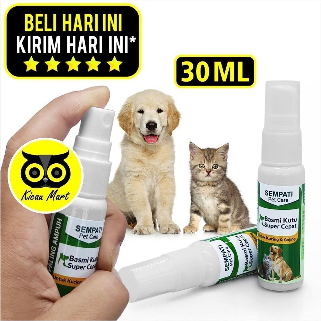 Jual KICAU MART Obat Kutu Scabies Kucing Anti Flea Spray Basmi Kutu ...