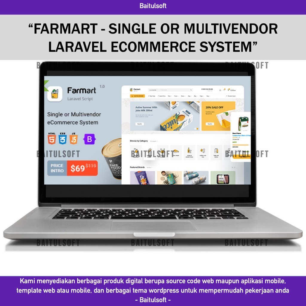 Jual SOURCE CODE APLIKASI WEB FARMART - SINGLE OR MULTIVENDOR LARAVEL ...