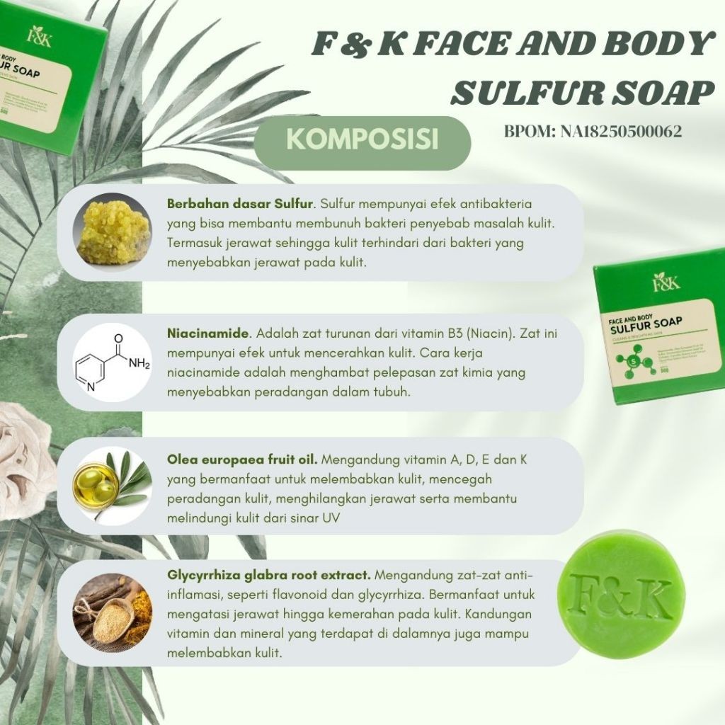 Jual F&K Sabun Sulfur – Deep Cleansing untuk Kulit Tubuh yang Lebih ...