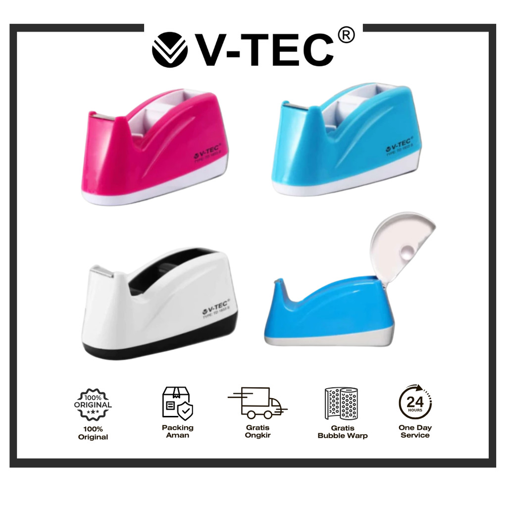 Jual V-TEC TAPE DISPENSER ALAT PEMOTONG SELOTIP DISPENSER ISOLASI KECIL ...