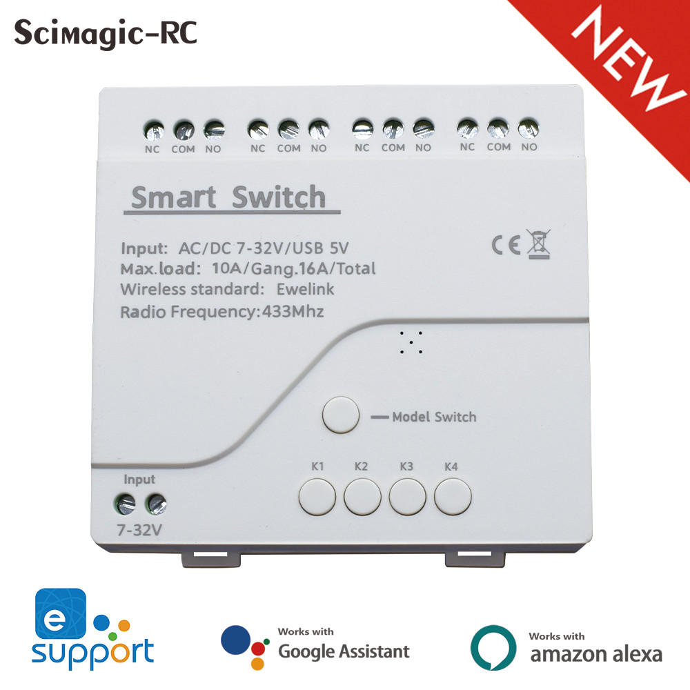 Jual eWeLink Smart Remote Control Wifi Swit Module 4 DC 12V 24V 32V ...