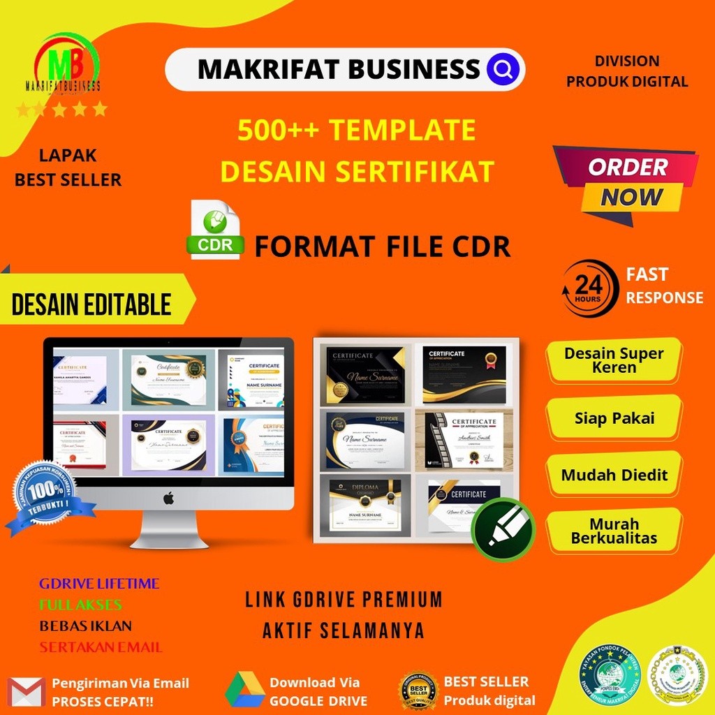 Jual IMRON PRIBADI 500++ TEMPLATE DESAIN SERTIFIKAT FORMAT CDR ATAU ...