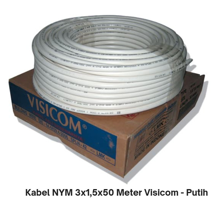 Jual KABEL NYM VISICOM ISI 3x1,5mm 1 ROLL PANJANG 50 Meter | Shopee ...