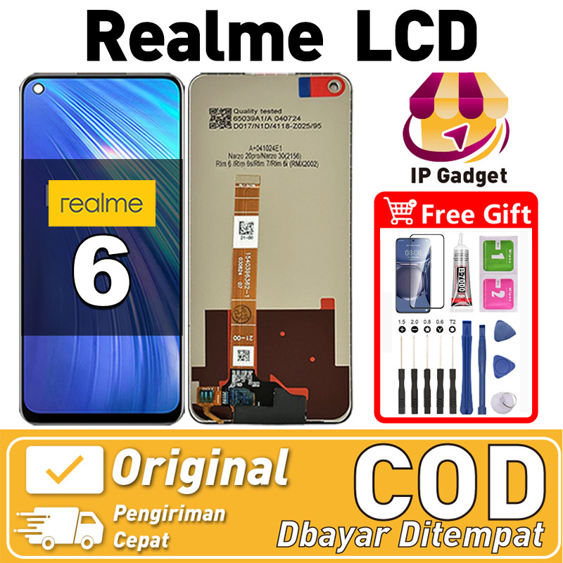 Jual Original Lcd REALME 6 FULLSET GIFTS asli Layar hp touchscreen ...