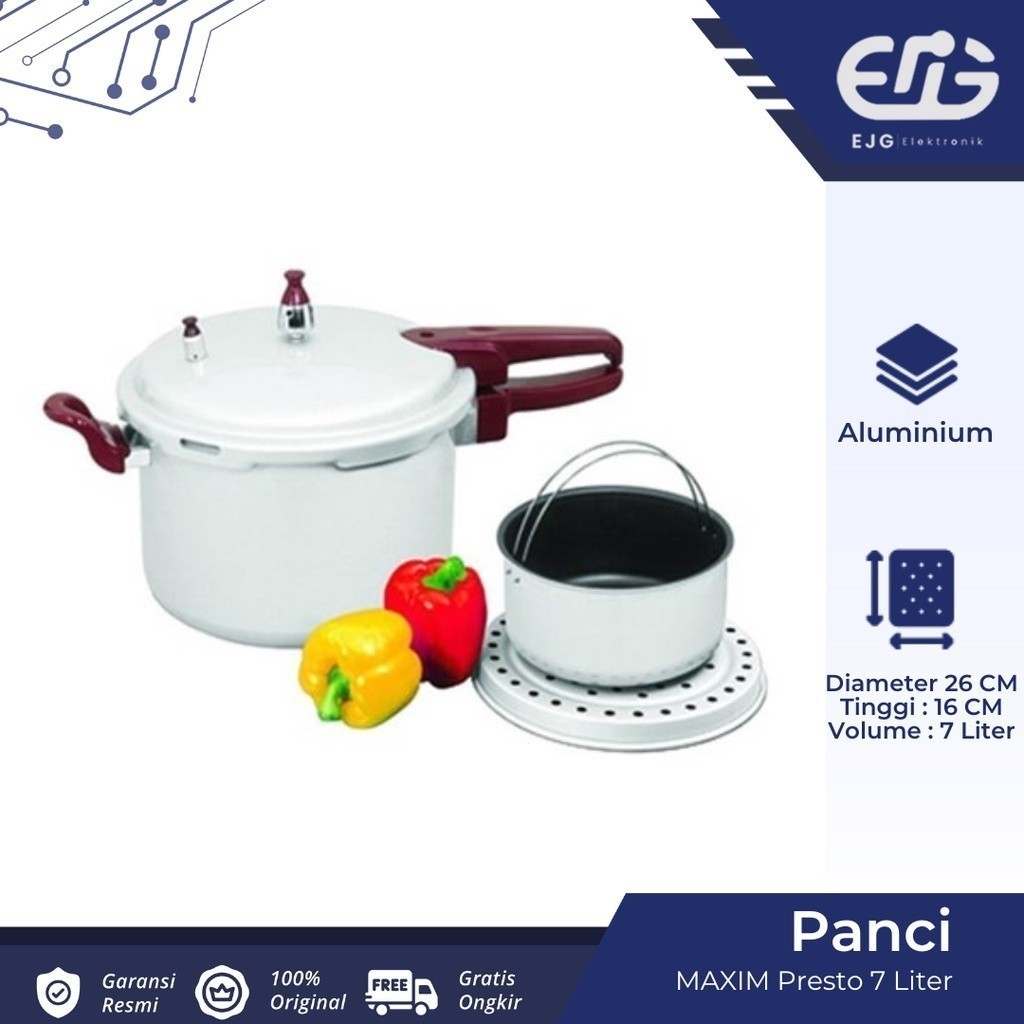 Jual Maxim panci presto Alumunium 7 liter pressure cooker 7L pengempuk daging ikan | Shopee ...