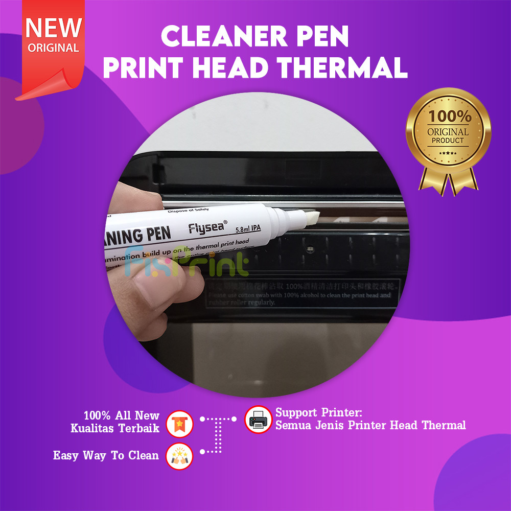 Jual Cleaning Pen Print Head Thermal Spidol Pembersih Printhead Printer ...