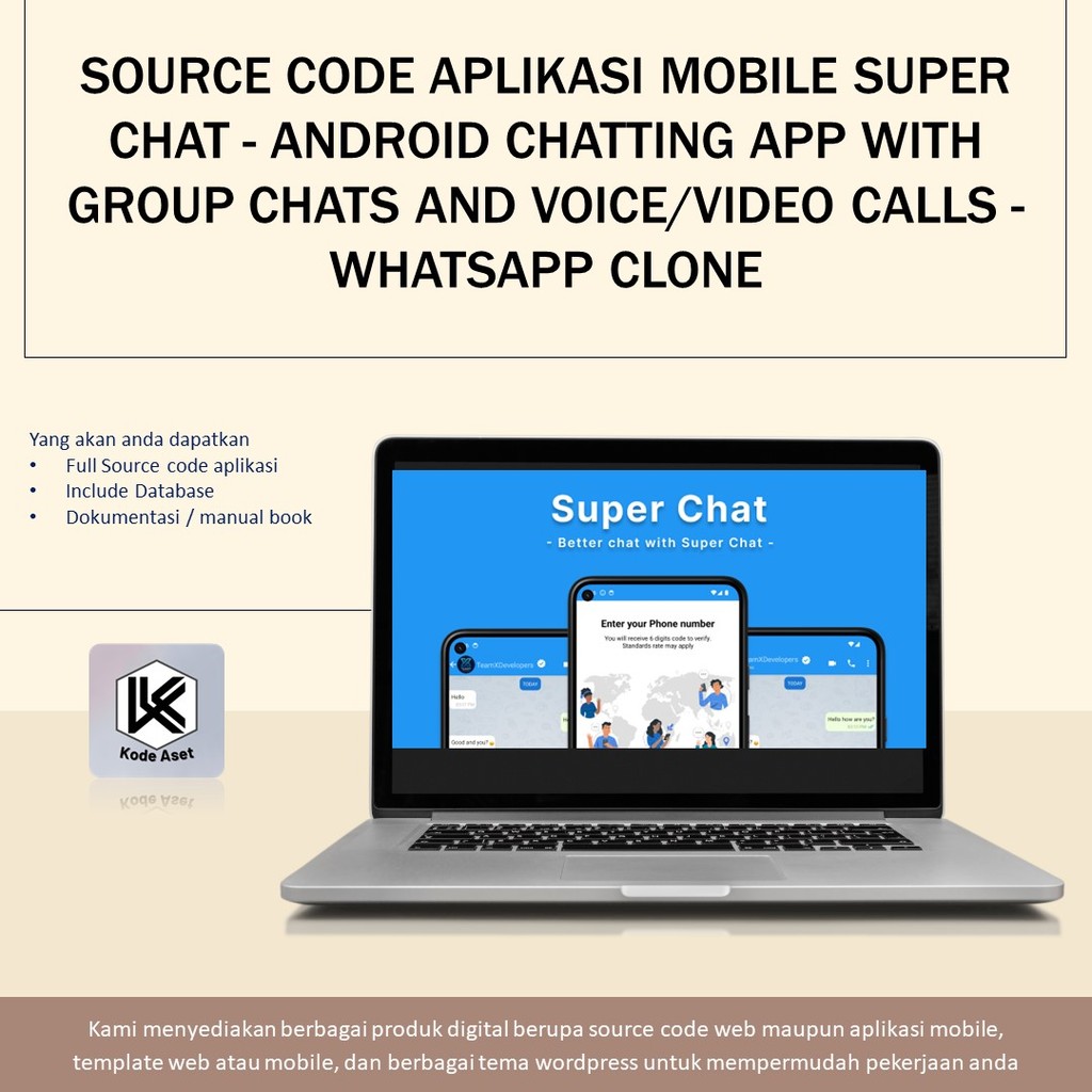 Jual SOURCE CODE APLIKASI MOBILE SUPER CHAT - ANDROID CHATTING APP WITH GROUP CHATS AND VOICE ...
