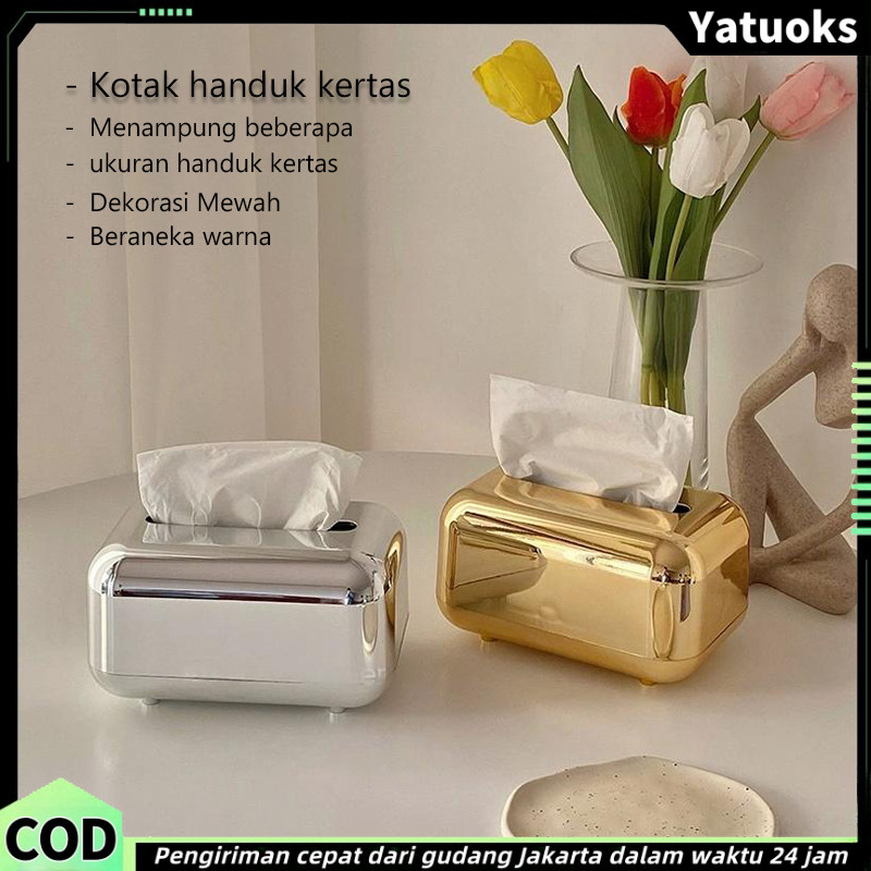 Jual Kotak handuk kertas/Tissue Box Mewah/Emas Perak Disadur Kotak ...
