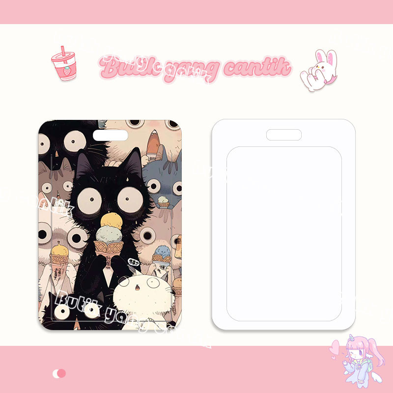 Jual ID CARD HOLDER,Tempat Kartu Anak Kucing Layar Penuh Kawaii, Cocok ...