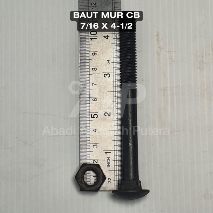 Jual Baut Mur CB 7/16 x 4-1/2 inch Baut Payung merk TMS | Shopee Indonesia