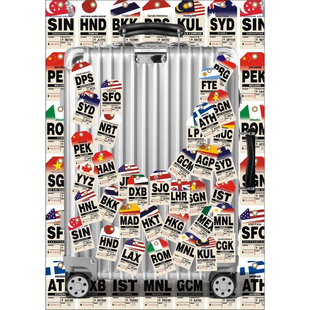 Jual sticker boardingpass / travel sticker / sticker koper rimowa ...