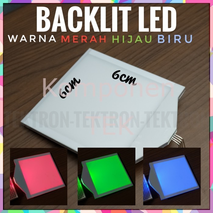Jual Backlit LED 3 warna RGB LCD Back Light Name Tag Icon emoji ...