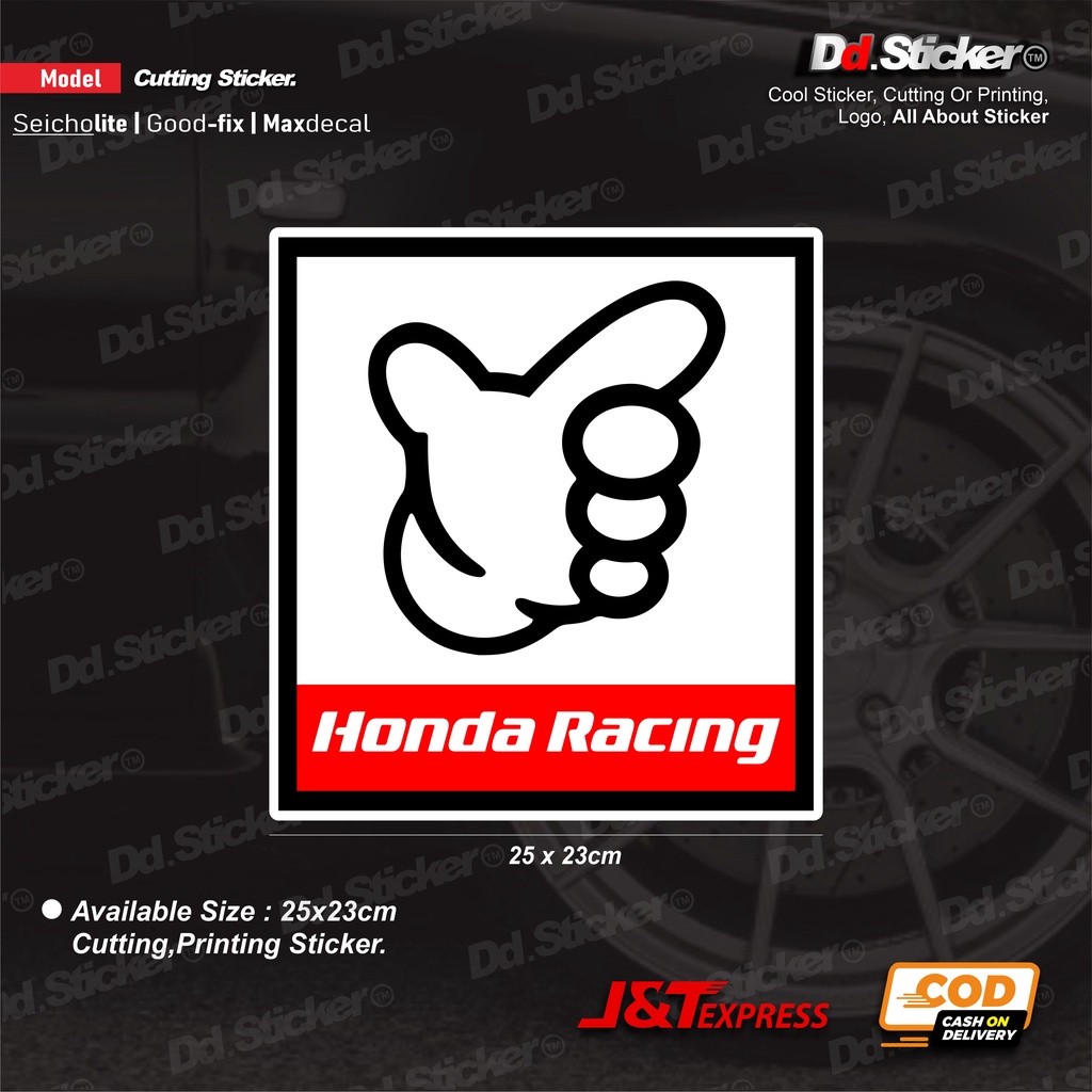 Jual Sticker JDM Honda Racing logo | Cutting Sticker | Shopee Indonesia