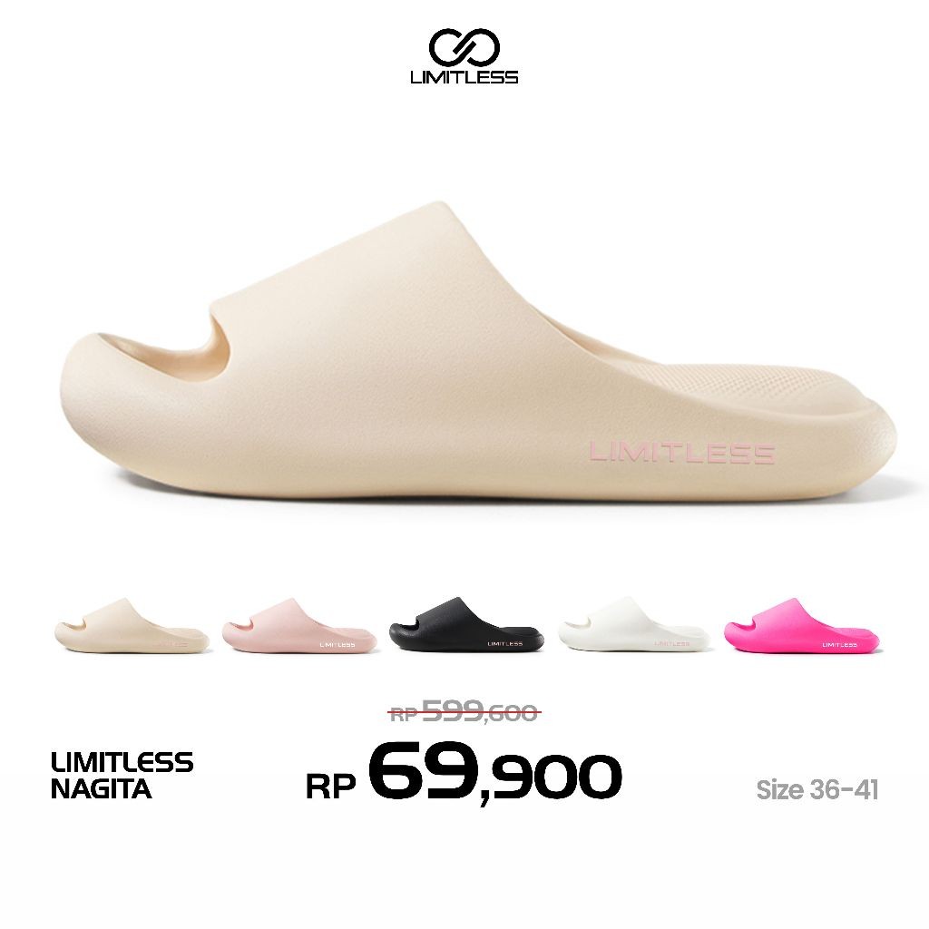 Jual LIMITLESS Sandal Slip On Wanita Dewasa NAGITA Terbaru Sendal Selop Cewek Kekinian Eva ...