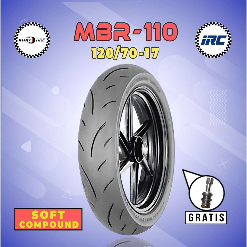 Jual Ban Motor Soft Compound IRC MBR-110 120/70 Ring 17 Tubeless ...