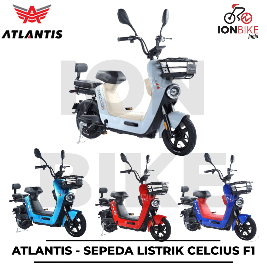 Jual Sepeda Listrik Atlantis Celcius F1 500 Watt 48 Volt 12 Ampere F-1 ...
