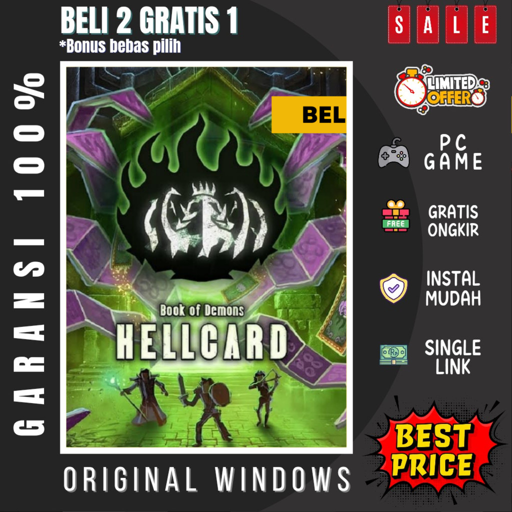 Jual BOOK OF DEMONS HELLCARD- GAME PC - GAME LAPTOP - PC GAMES - BELI 2 GRATIS 1 - ORIGINAL ...