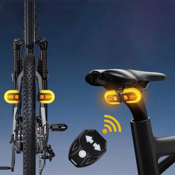 Jual Lampu Sign Sen Belakang Sepeda Belok Kanan Kiri USB Charge ...