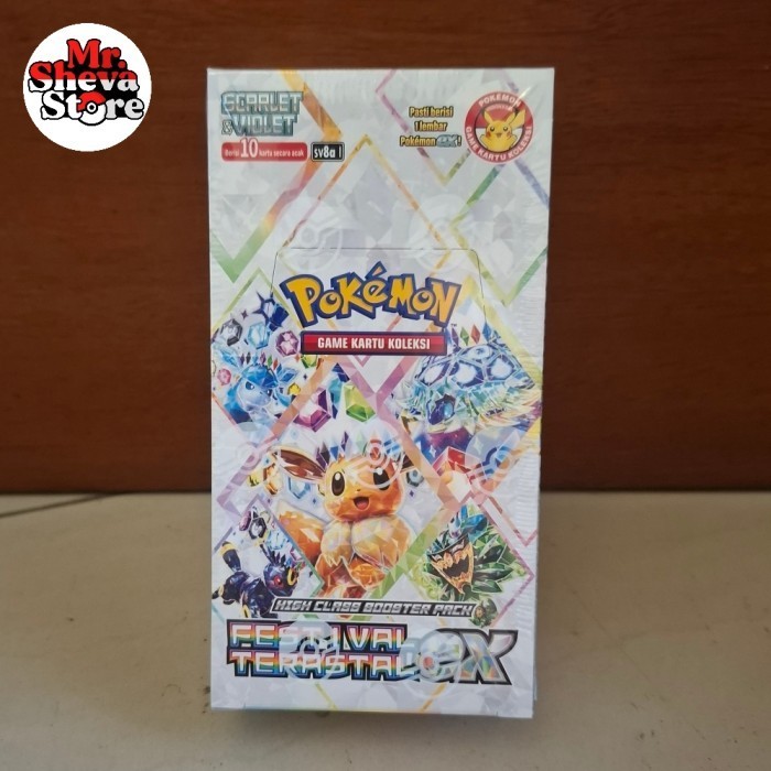 Jual NEW BOOSTER BOX POKEMON FESTIVAL TERASTAL EX INDONESIA SV8A (NO PROMO CARD) PACKING AMAN ...