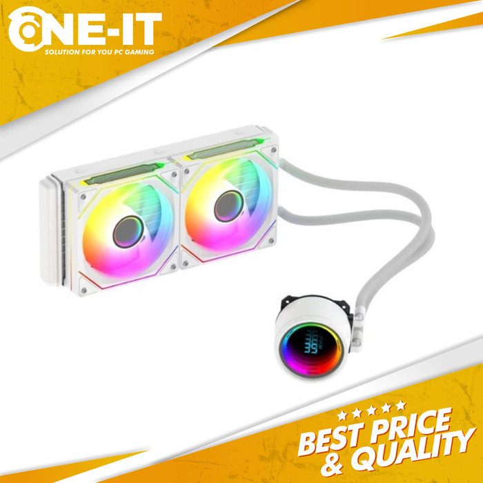 Jual Enlight AVA 240 ARGB White AIO Liquid CPU Cooler Water Cooling AMD ...