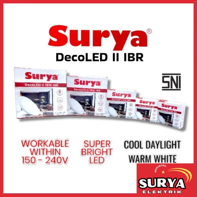 Jual Lampu Downlight LED SURYA DecoLED I / II / III IBR InBow Round 3W ...