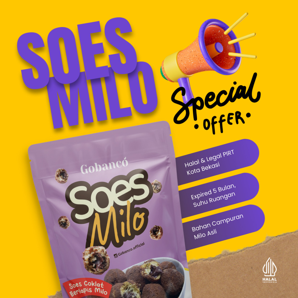 Jual Gobanco Soes Cokelat Lumer Milo Viral – Snack Manis Kekinian ...