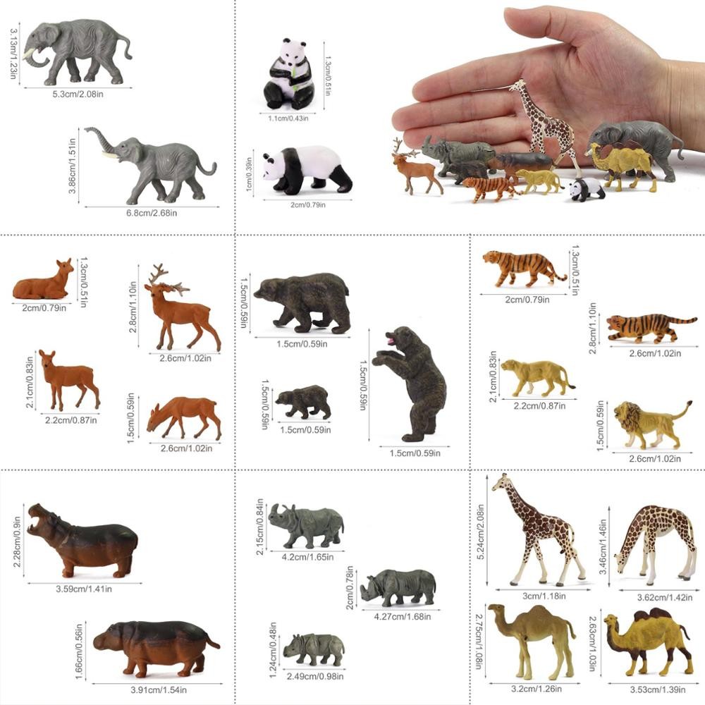 Jual Evemodel HO Scale 1:87 Well Painted PVC Wild Animals Elephant ...