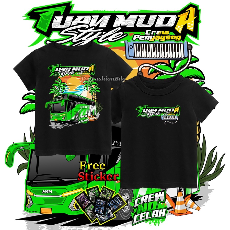 Jual RANSTORE - Baju Anak Bus TUAN MUDA JETBUS 5 Vektor Bus Mania Depan Belakang Kaos Anak Laki ...