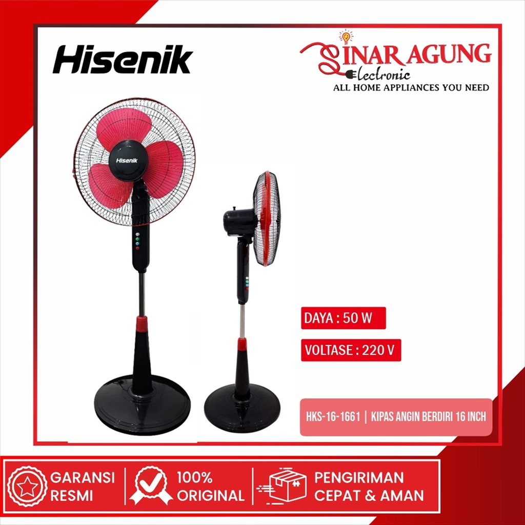 Jual HISENIK HKS-16 / HKS-16-1661 KIPAS ANGIN BERDIRI 16 INCH - 100% ...
