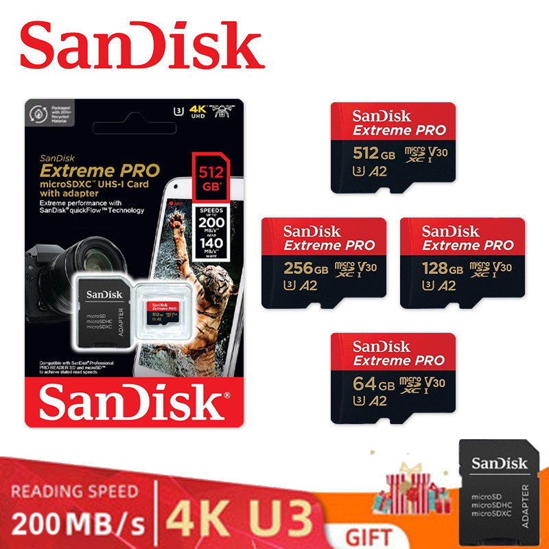 Jual Sandisk SD Memory High-Speed TF Flash Card 32GB 64GB 128GB 256GB ...