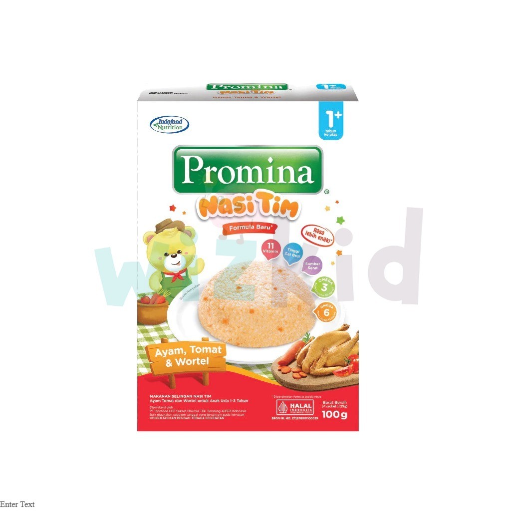 Jual Promina Nasi Tim Ayam Kampung Tomat Wortel 1+ 100gr Nasi Tim ...