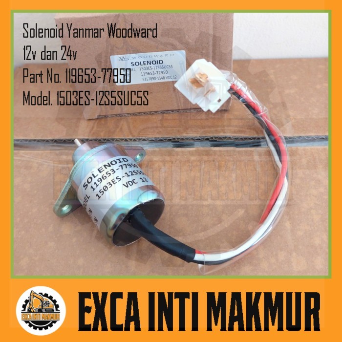 Jual Solenoid Yanmar 119653-77950 12v 24v Woodward Selenoid Yanmar Sparepart Alat Berat | Shopee ...