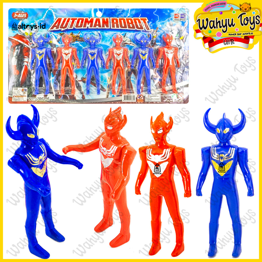 Jual Mainan Anak Mini Figure Hiasan Kue Ulangtahun Automan Superhero ...