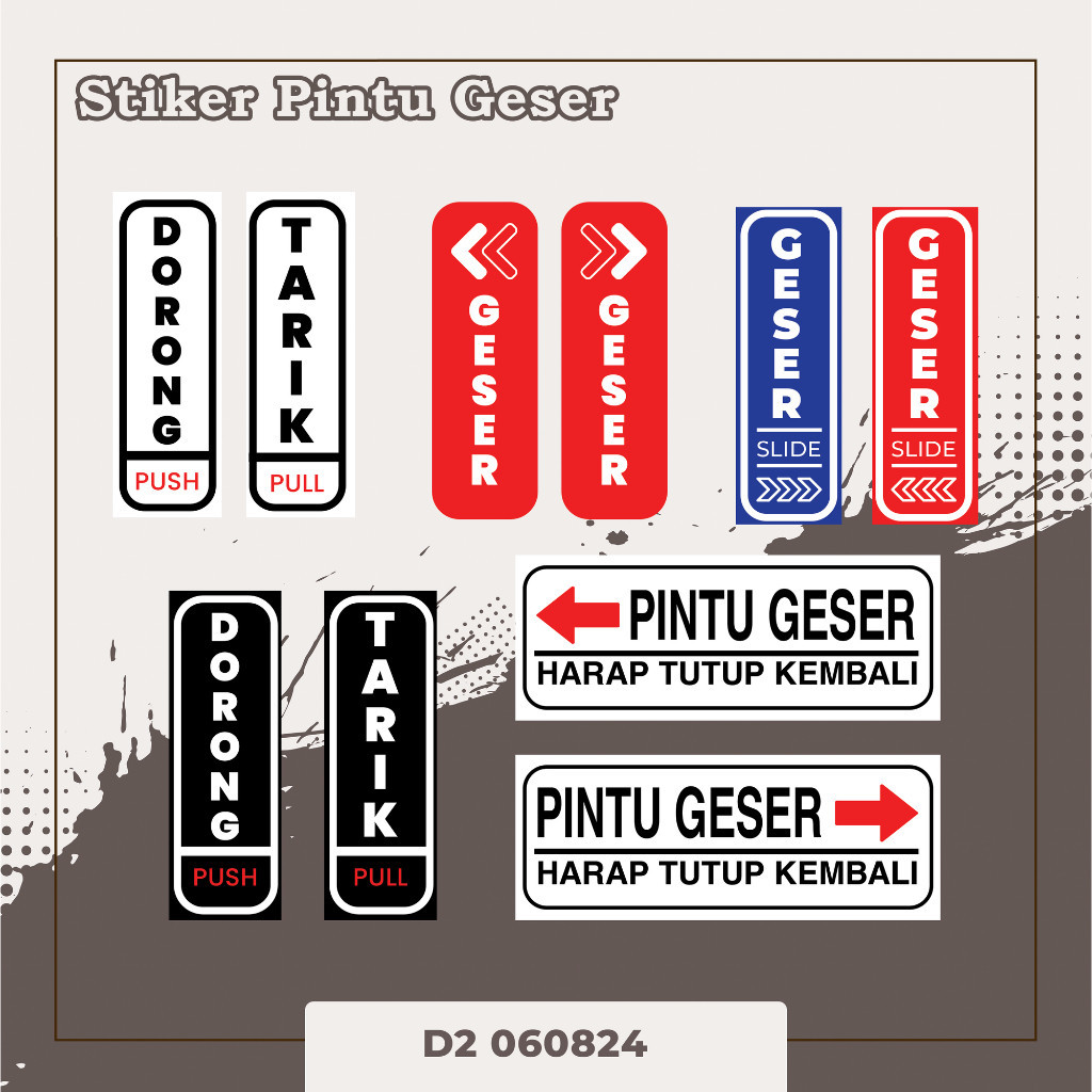 Jual STIKER PINTU GESER, STIKER PINTU HARAP TUTUP KEMBALI,TARIK/DORONG ...
