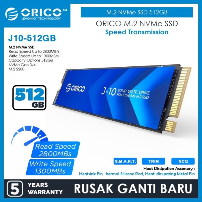 Jual ORICO M.2 NVMe Gen3x4 SSD M.2 PCIe 512GB - J10 | Shopee Indonesia
