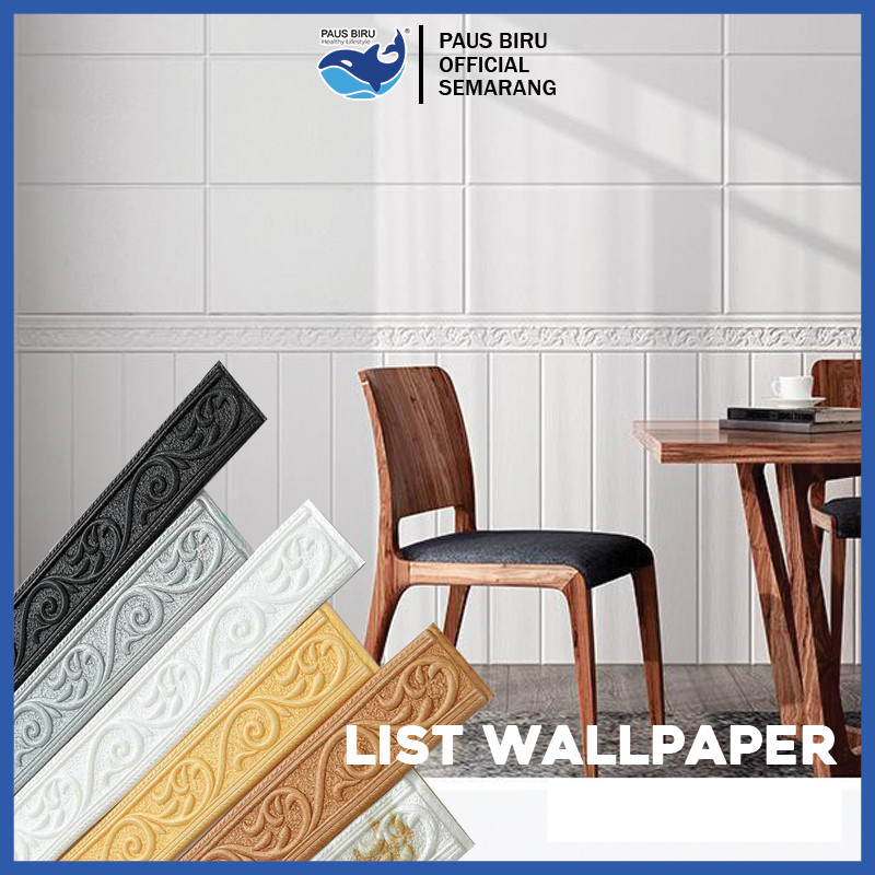 Jual Paus Biru - List Wallpaper Wall Border Lis Wallborder Foam 3D List ...