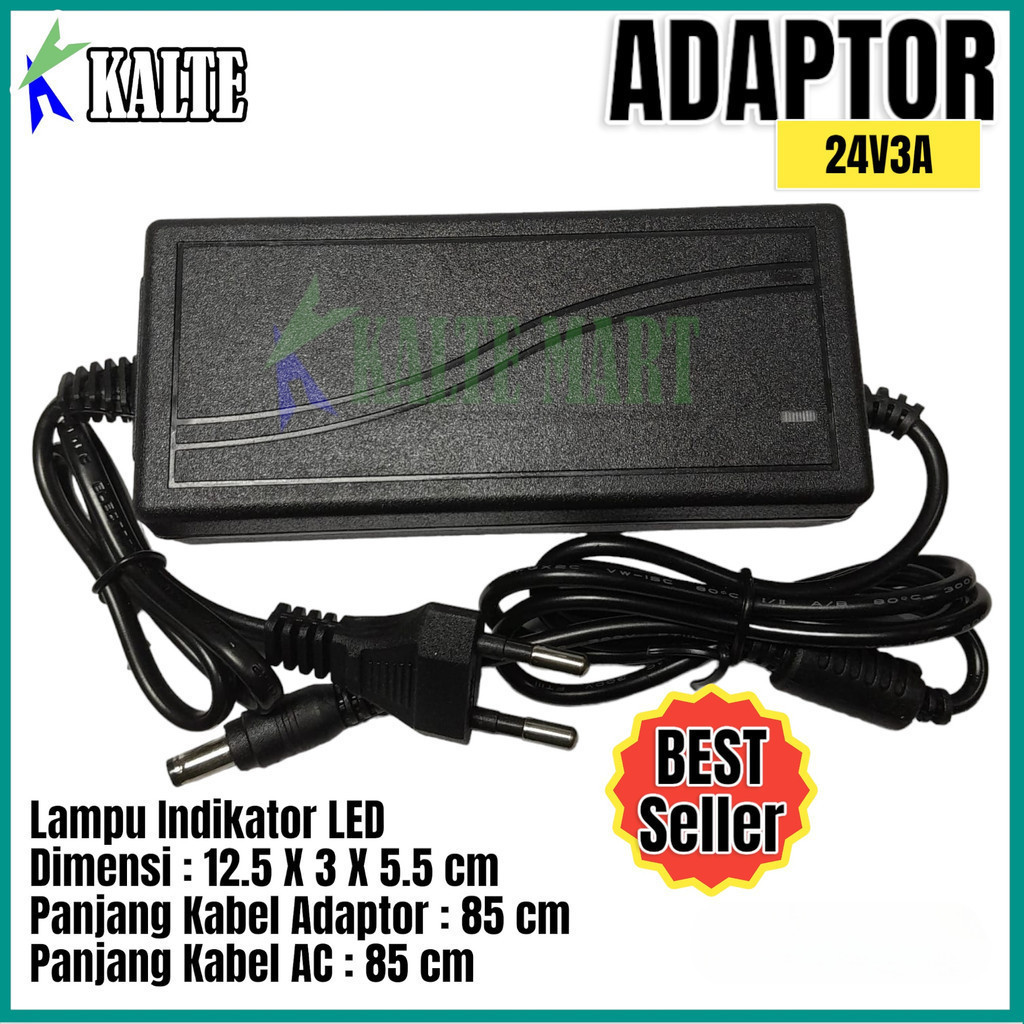 Jual Adaptor 24v 3a Power Supply 24v 3A Switching Adapter CCTV 24V 3A ...