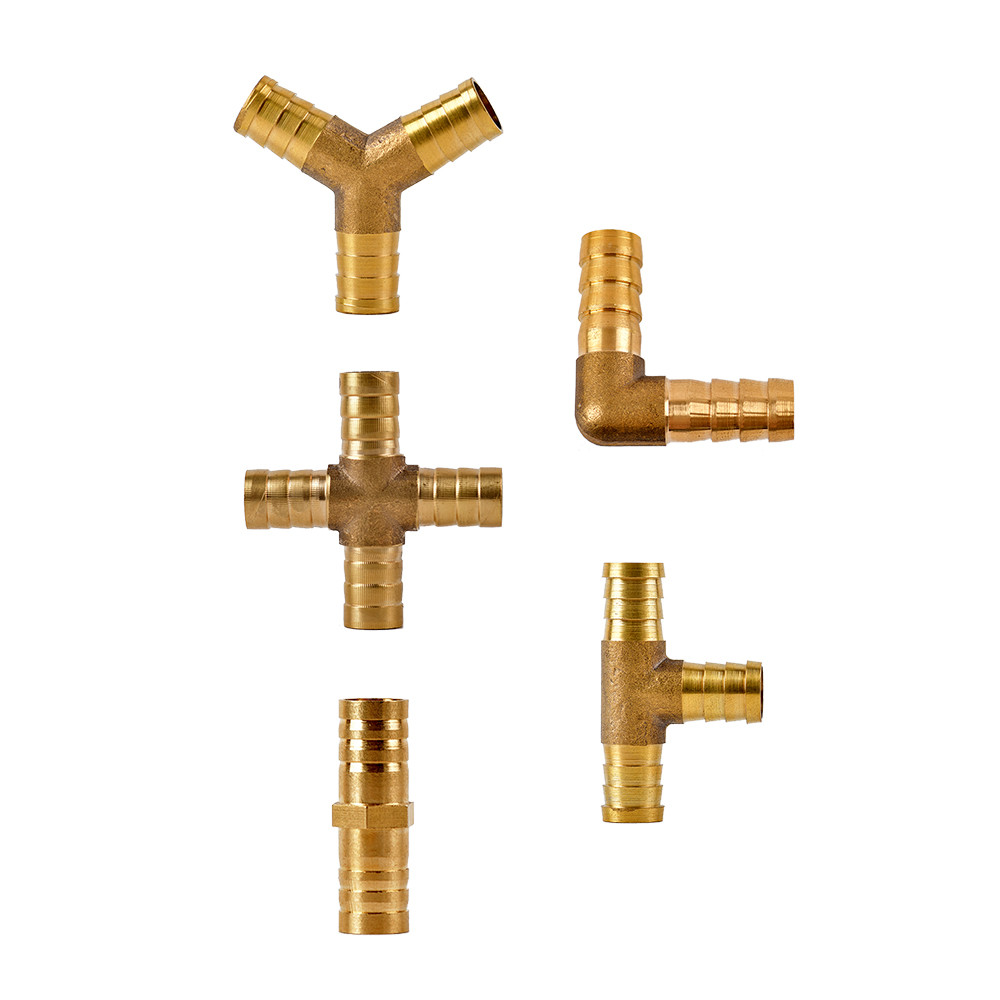 Jual Brass Splicer Pipe Fitting Water Gas Air Joint Straight Tee Cross ...