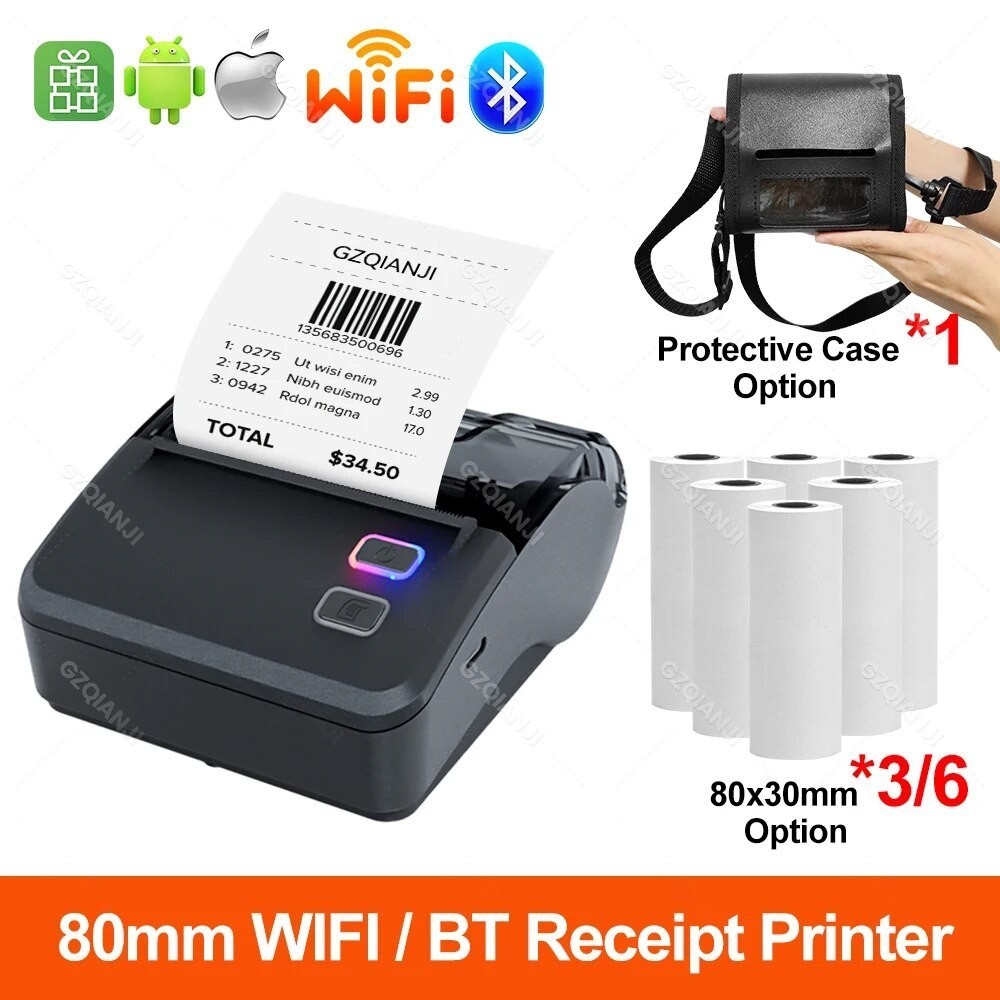 Jual WIFI Bluetooth 80mm Mini Bluetooth Thermal Printer Bill Receipt ...