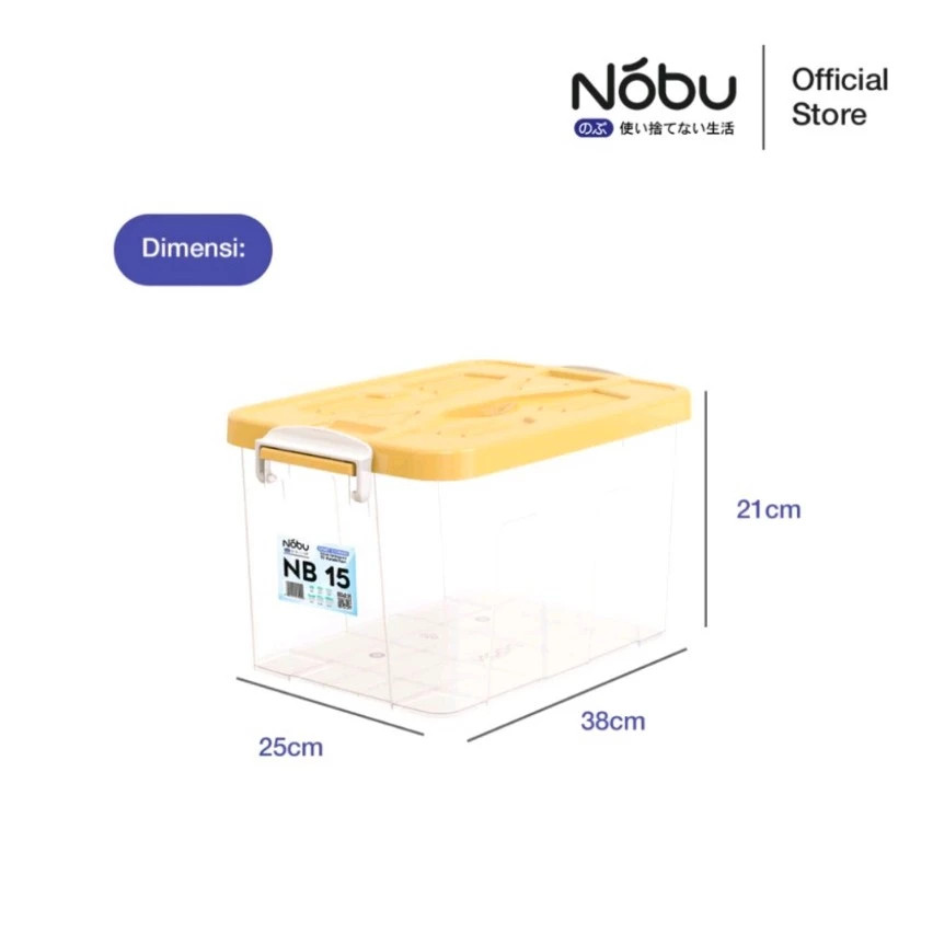 Jual NOBU SMART STORAGE KONTAINER BOX 15 LITER - Falisha Daily | Shopee ...