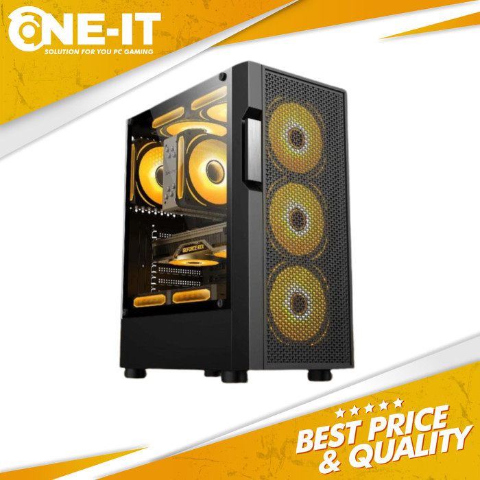 Jual Casing Infinity NEBULA V6 Tempered Glass ATX BLACK | Shopee Indonesia