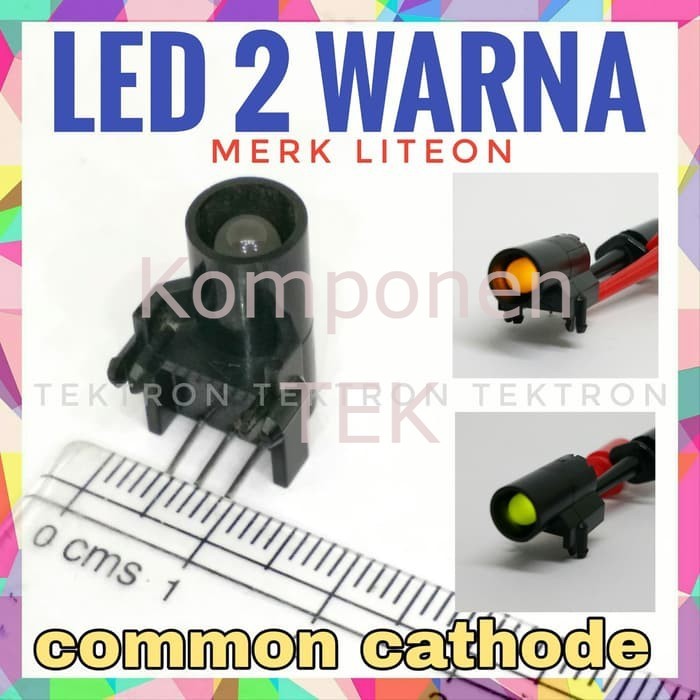 Jual LITEON 5mm LED 2 warna + casing, CC , hijau kuning, negatif tengah | Shopee Indonesia