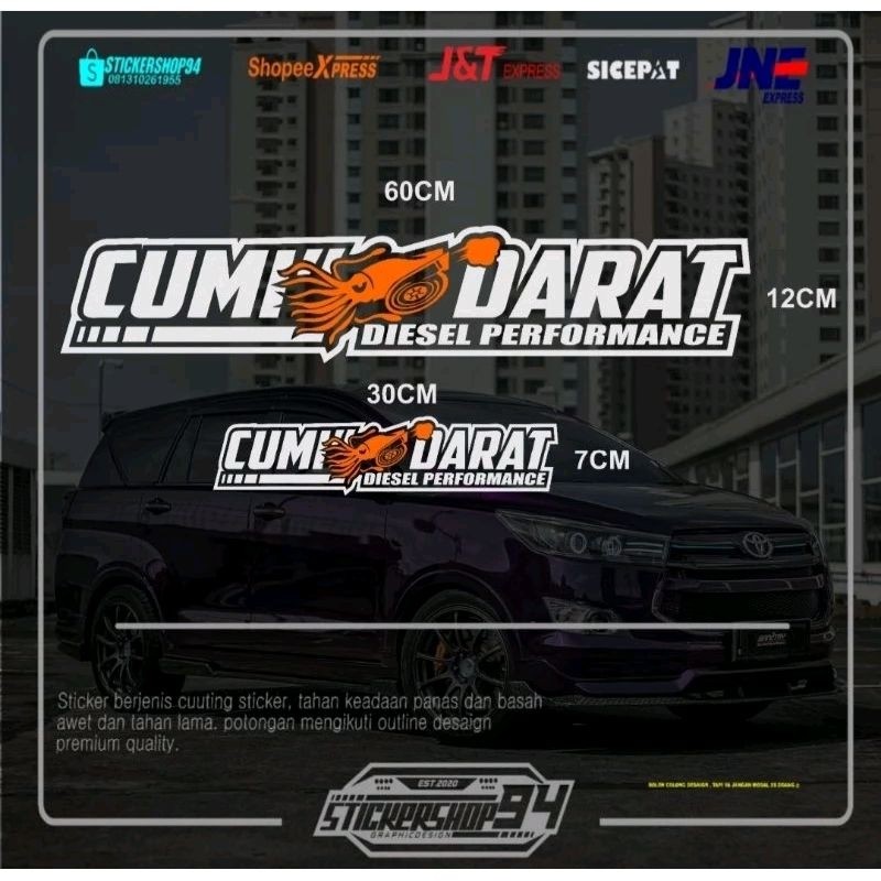 Jual stiker mobil cumi darat diesel performance | Shopee Indonesia