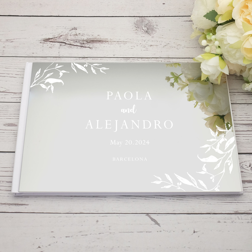 Jual Personalized Wedding guest book Custom Signature Guestbook Acrylic ...