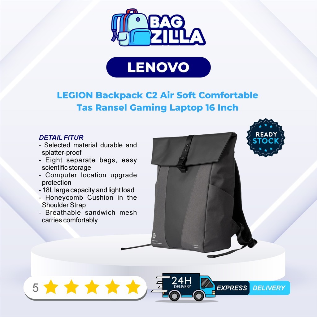 Jual LENOVO LEGION Backpack C2 Air Soft Comfortable Tas Ransel Gaming ...