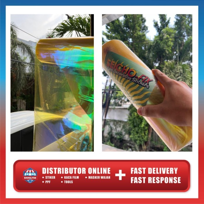 Jual Stiker Headlamp Pelangi Seichofix Stiker Pelangi Ukuran Jual Pcs ...
