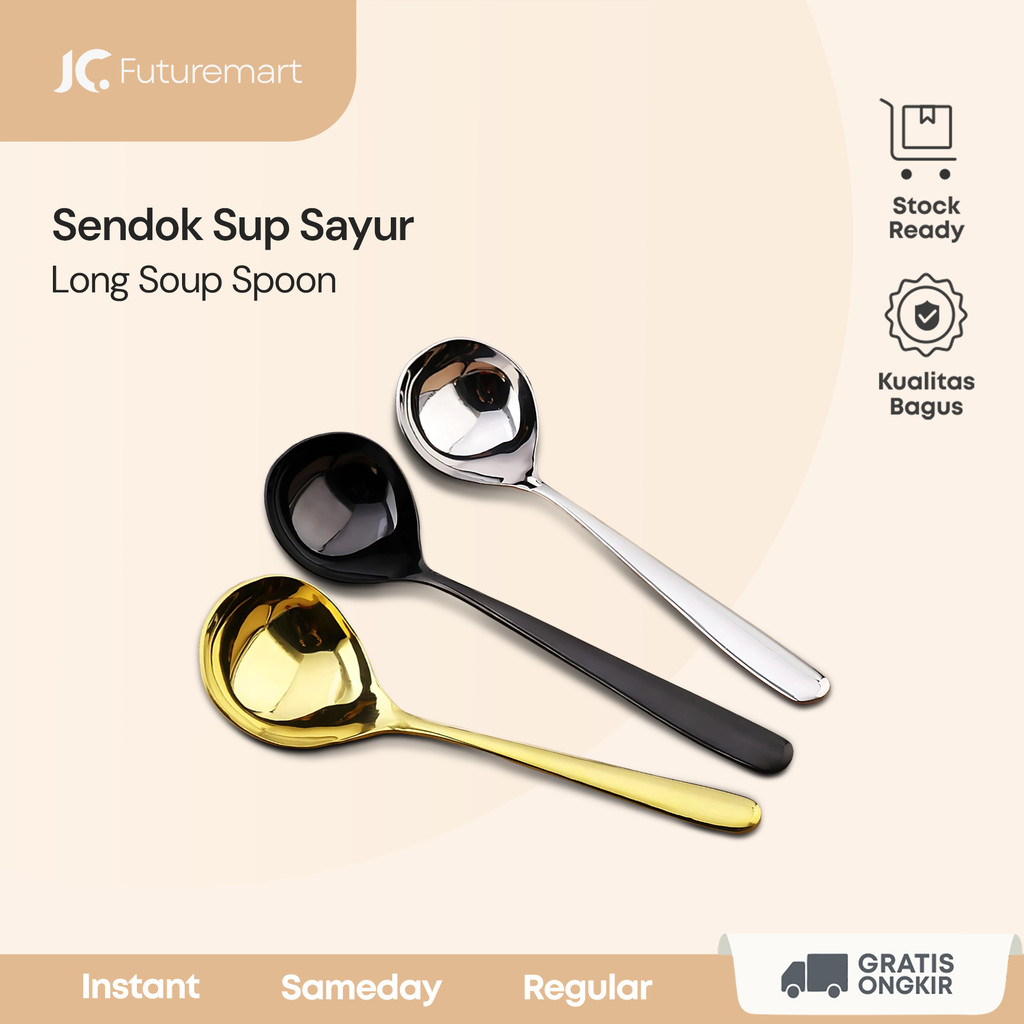 Jual Sendok Sup Sayur | Centong Kuah | Soup Spoon Long 20 Cm | Shopee ...